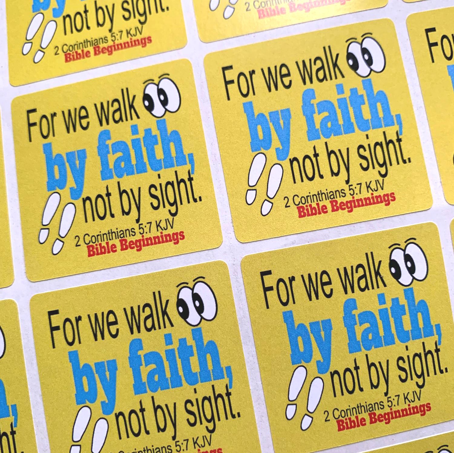 KJV/AV Fun and Cute Kids / Children's Bible Stickers / Sticky Labels ...