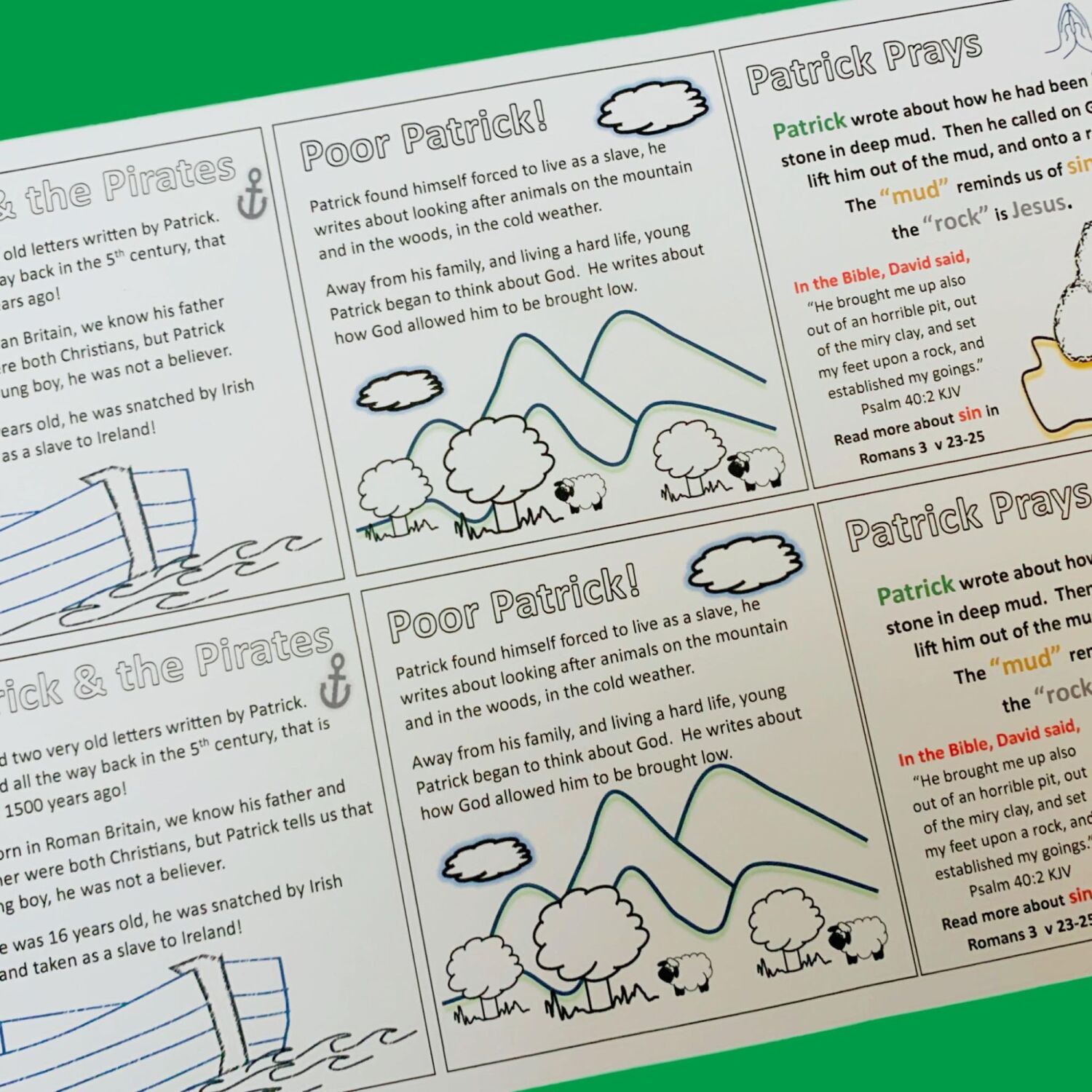 Free printable children's Bible colouring Gospel Tracts KJV/AV ...