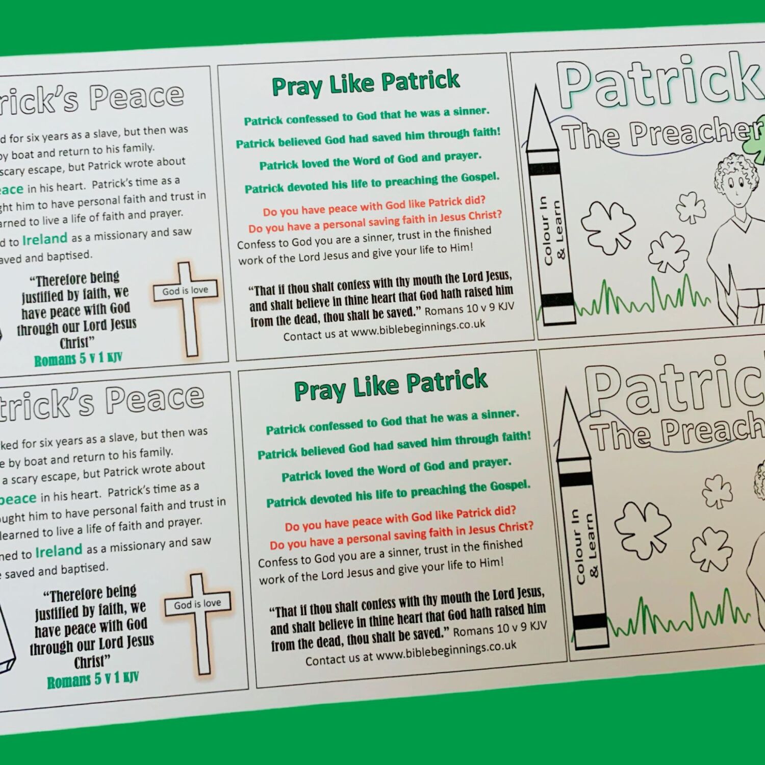 Free printable children's Bible colouring Gospel Tracts KJV/AV ...