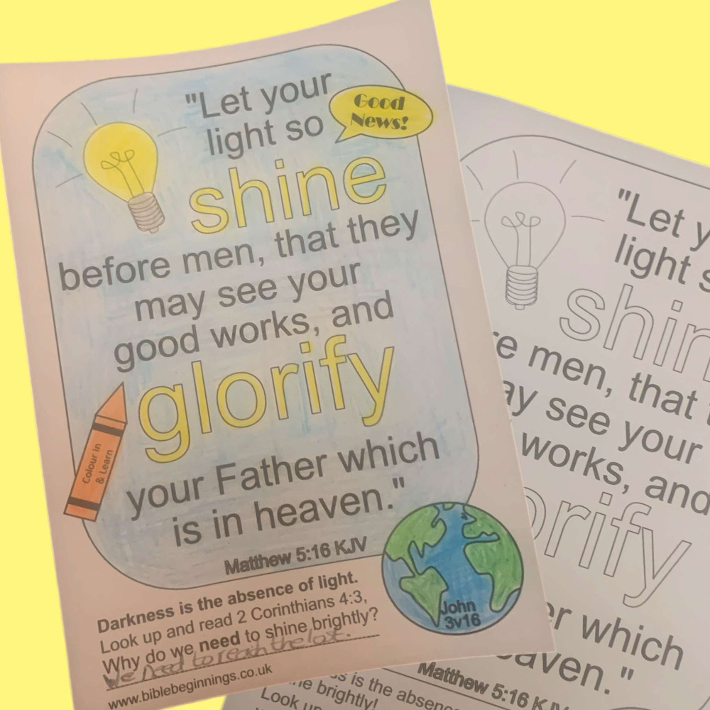 Free printable A5 KJV Bible colouring sheets by Bible Beginnings ...