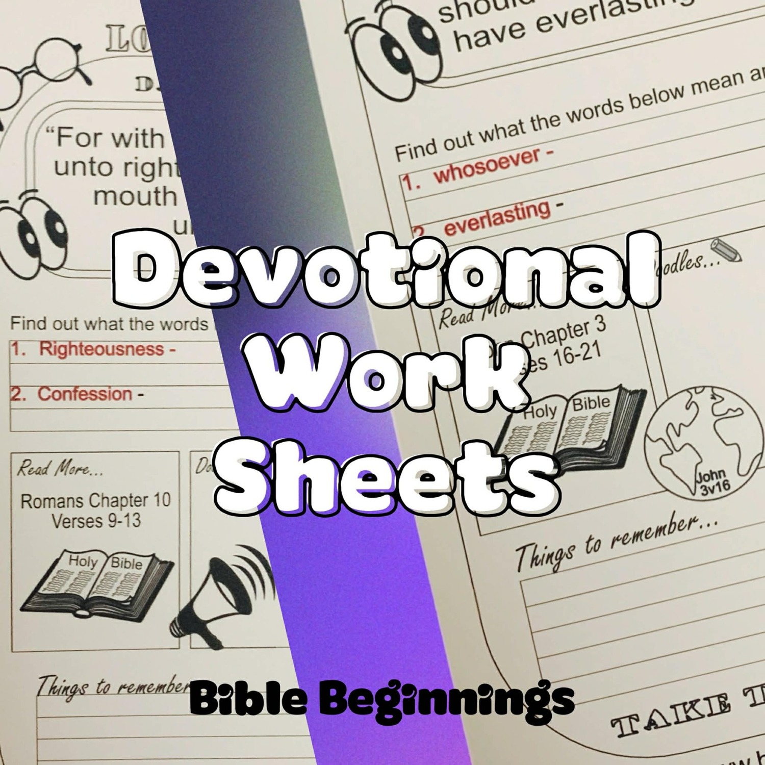 Free printable A5 Bible devotional worksheets for children, with KJV/AV ...