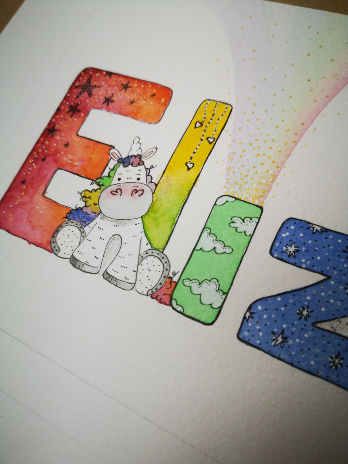 Illustrated Childrens Nursery Decor Names | Bespoke New Baby Gift ...