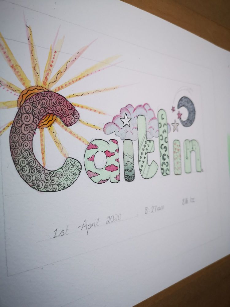 Illustrated Childrens Nursery Decor Names | Bespoke New Baby Gift ...