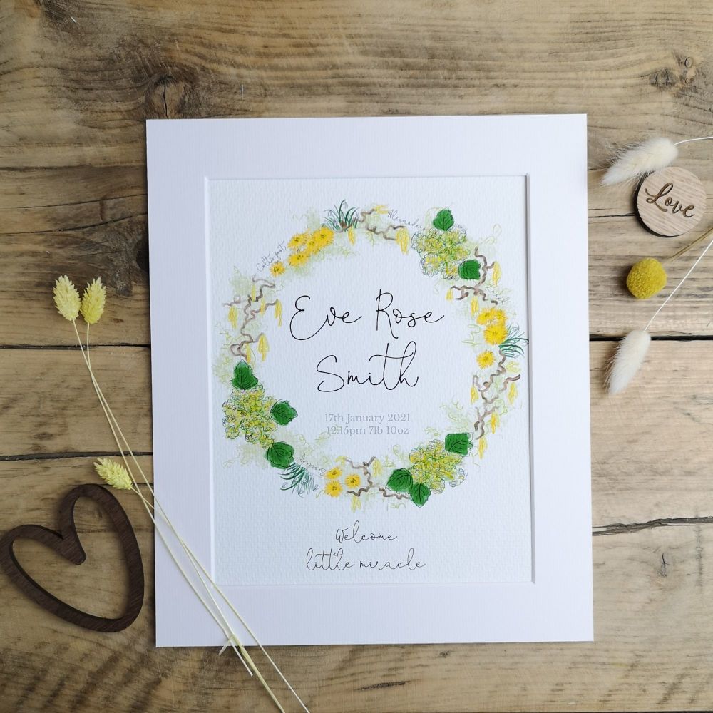 Illustrated Childrens Nursery Decor Names | Bespoke New Baby Gift ...