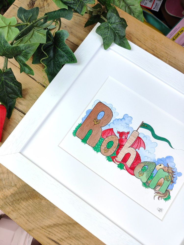 Illustrated Childrens Nursery Decor Names | Bespoke New Baby Gift ...