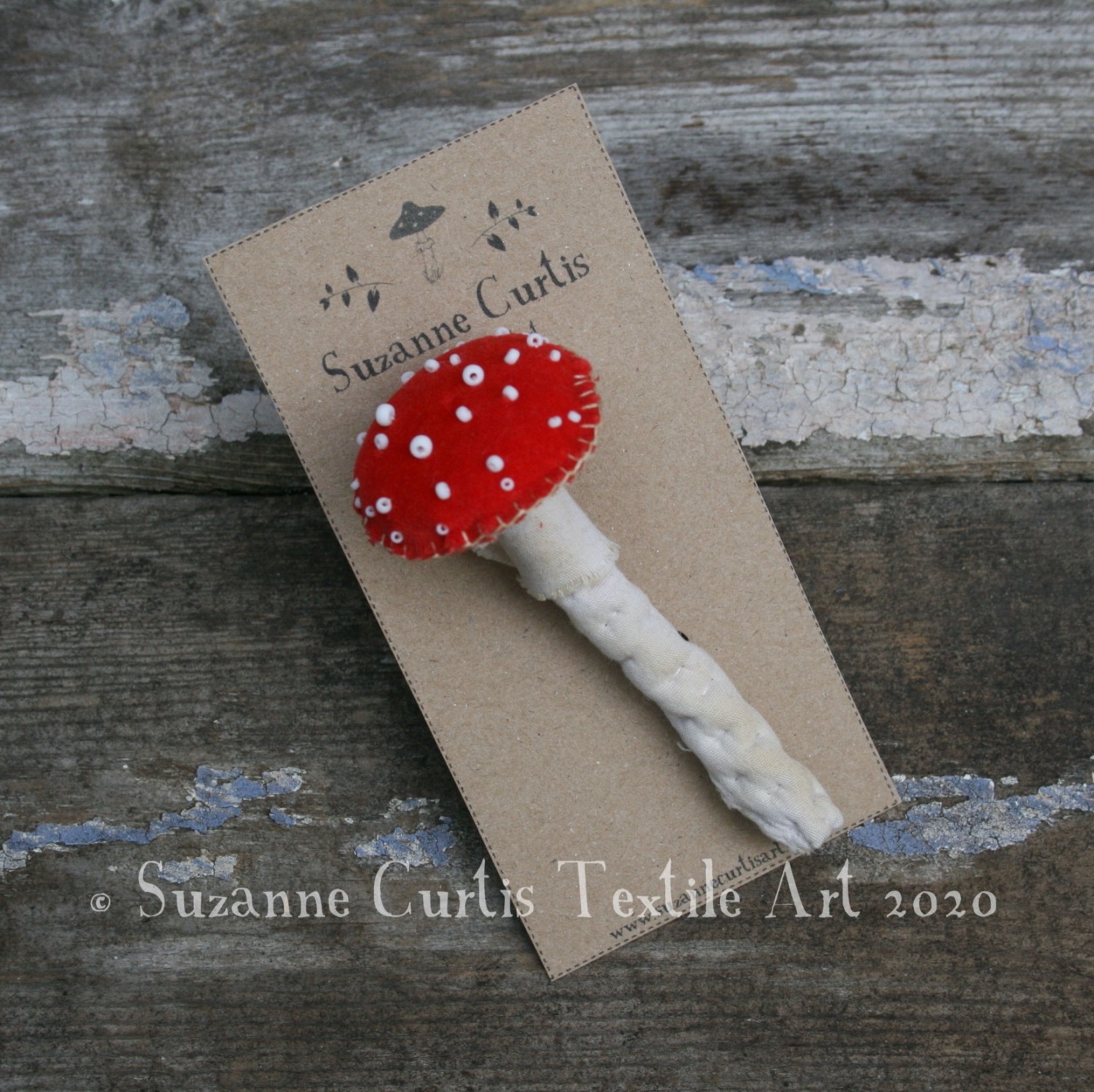 Toadstool Brooches - Buy One of a Kind Handmade Textile Art - Jewellery ...