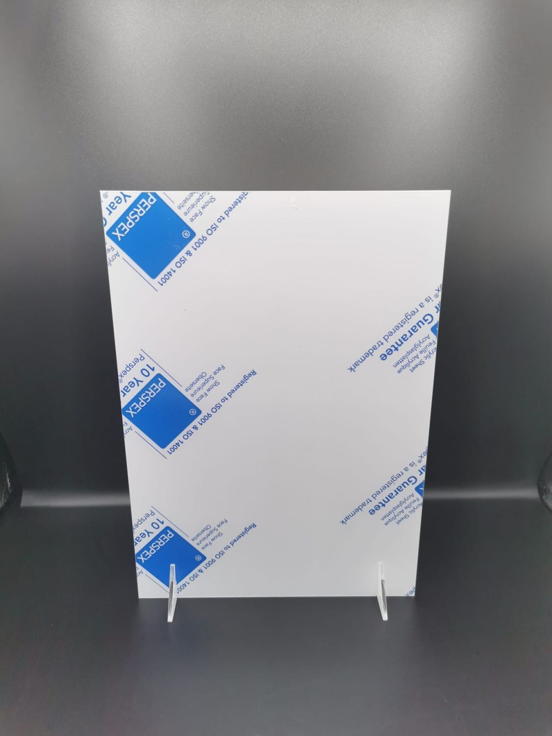 A4 clear plaque with stands