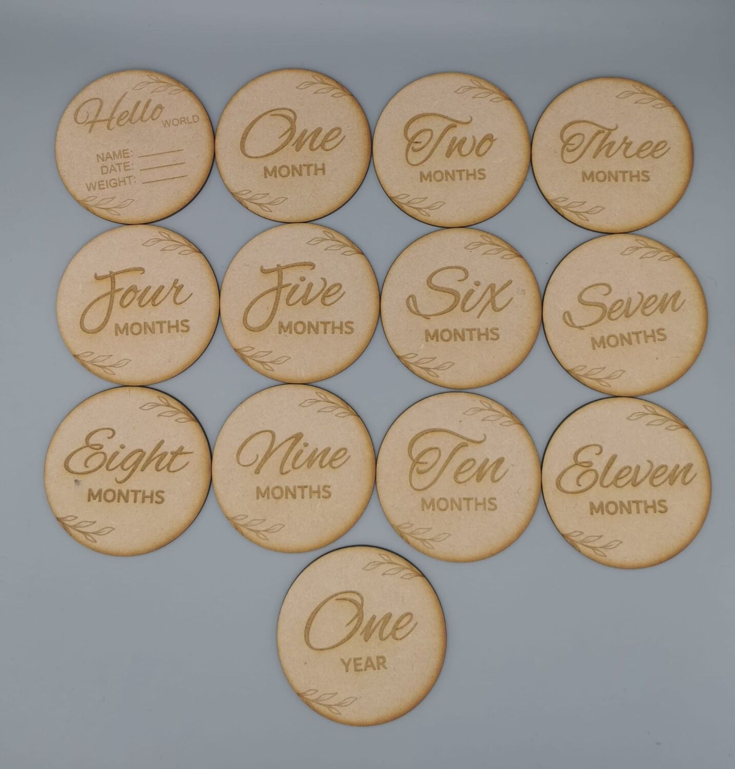 Wooden Milestone Discs