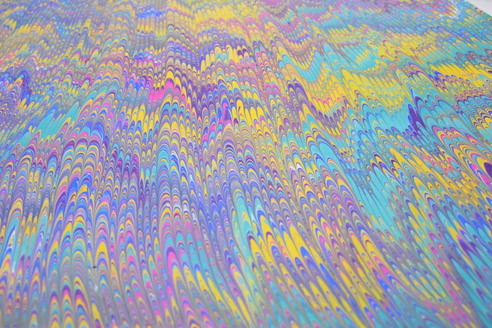 Genuine Hand Marbled paper - Hand crafted in the UK / The Whimsical Marbler