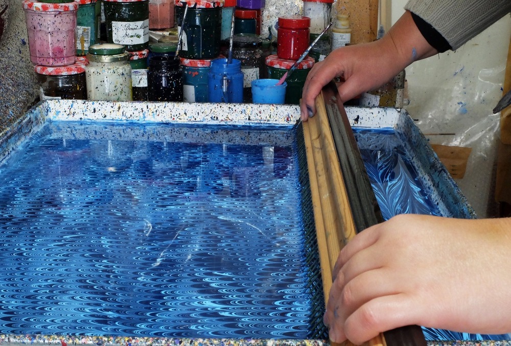 Genuine Hand Marbled paper - Hand crafted in the UK / The Whimsical Marbler