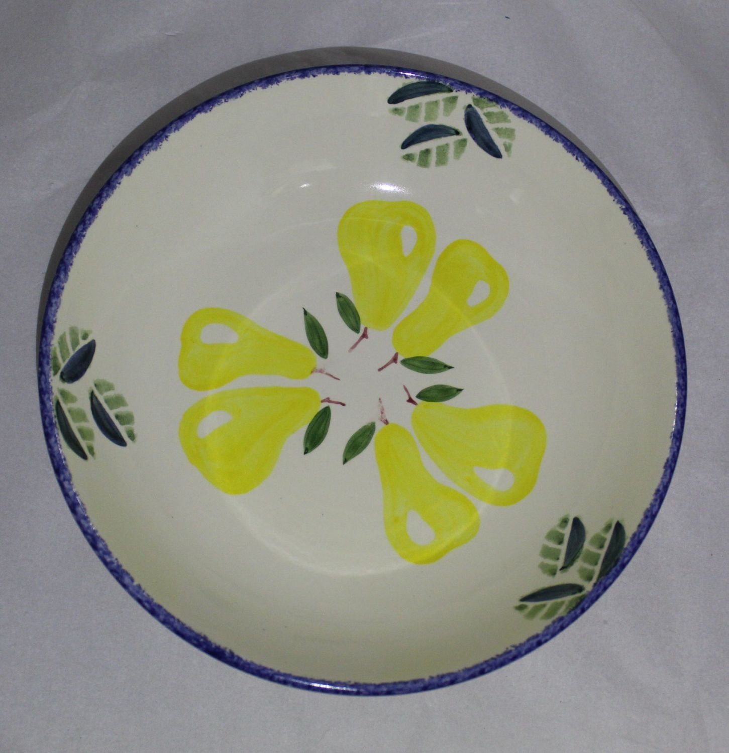 Pasta Bowl - Studio Poole Dorset Fruits Pears design