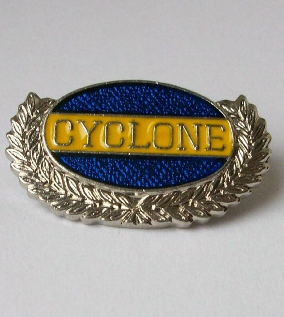 Cyclone enamel lapel pin badge