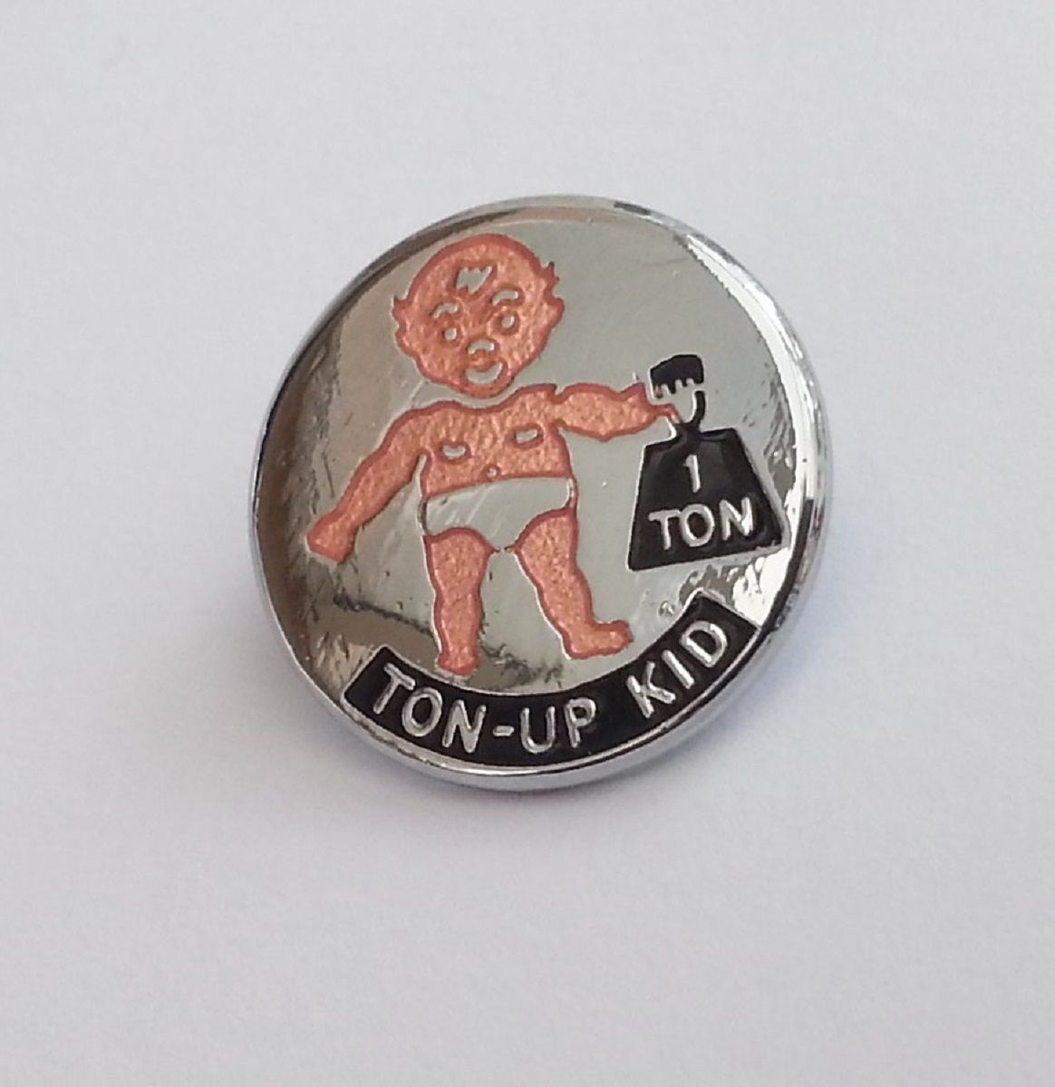 Ton Up Kid enamel lapel pin badge