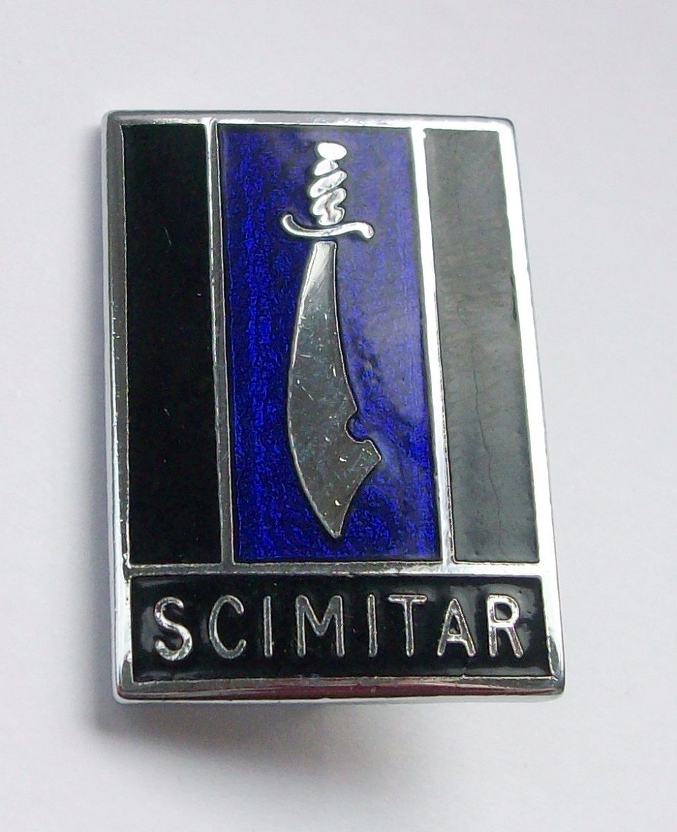 Scimitar lapel pin badge