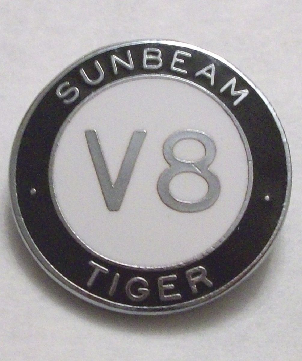 Sunbeam Tiger V8 lapel pin badge