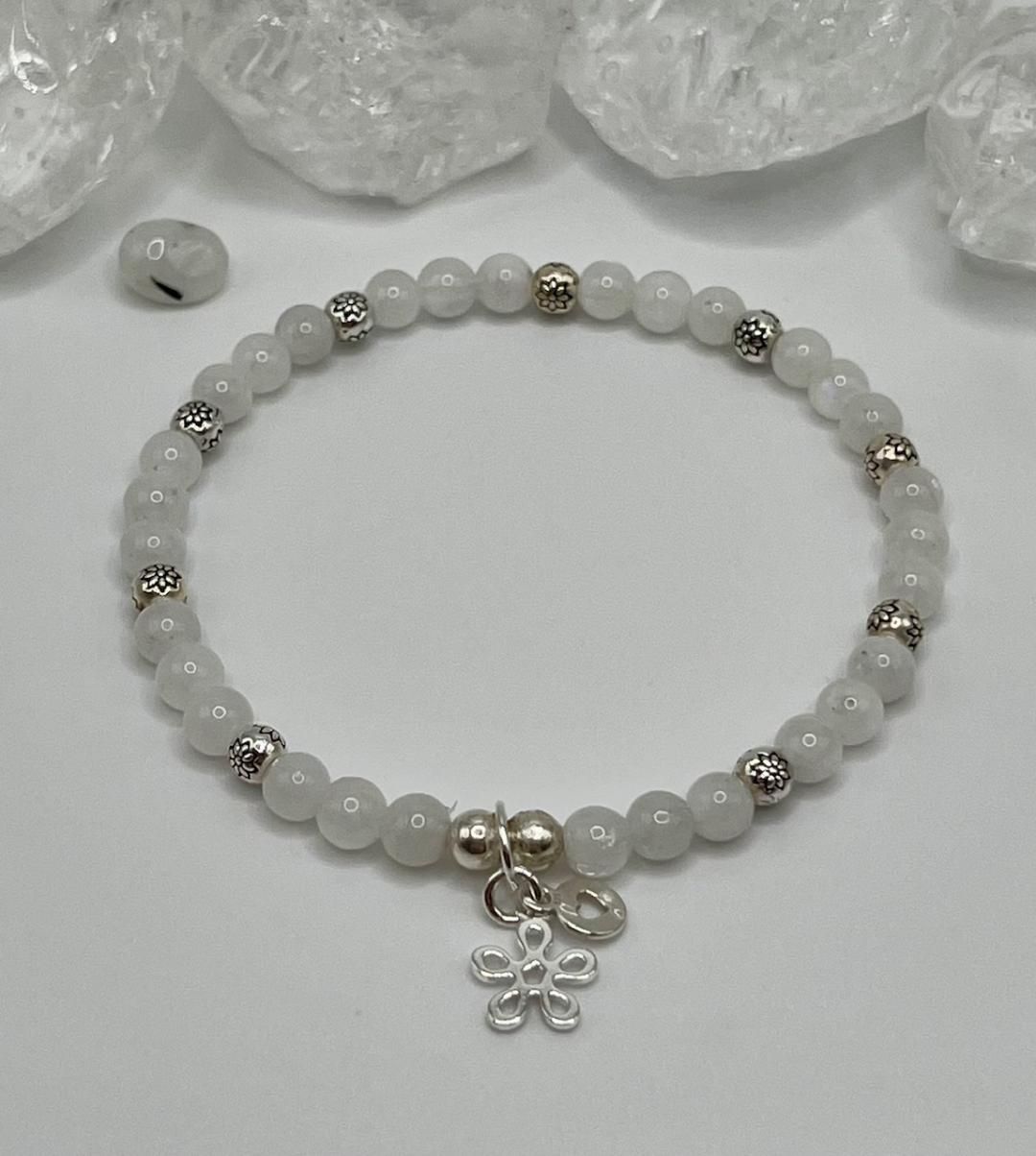 Moonstone Flower Bracelet | Spirit Gemstone Jewellery