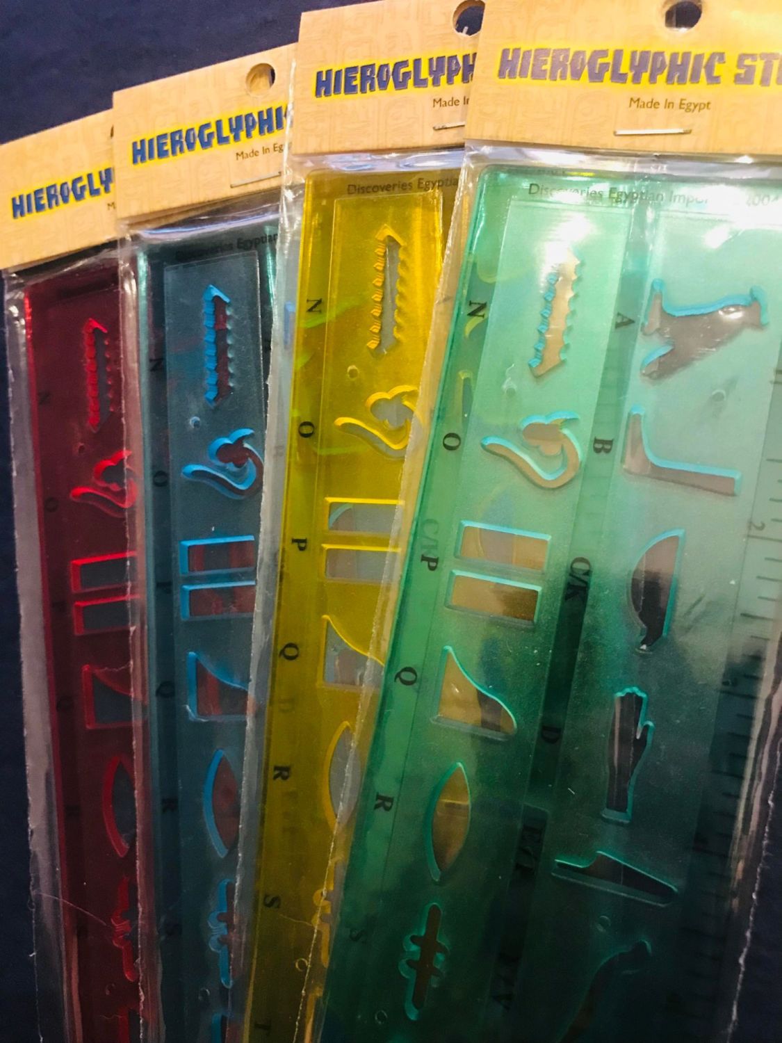 Plastic Hieroglyphic Stencil/ruler