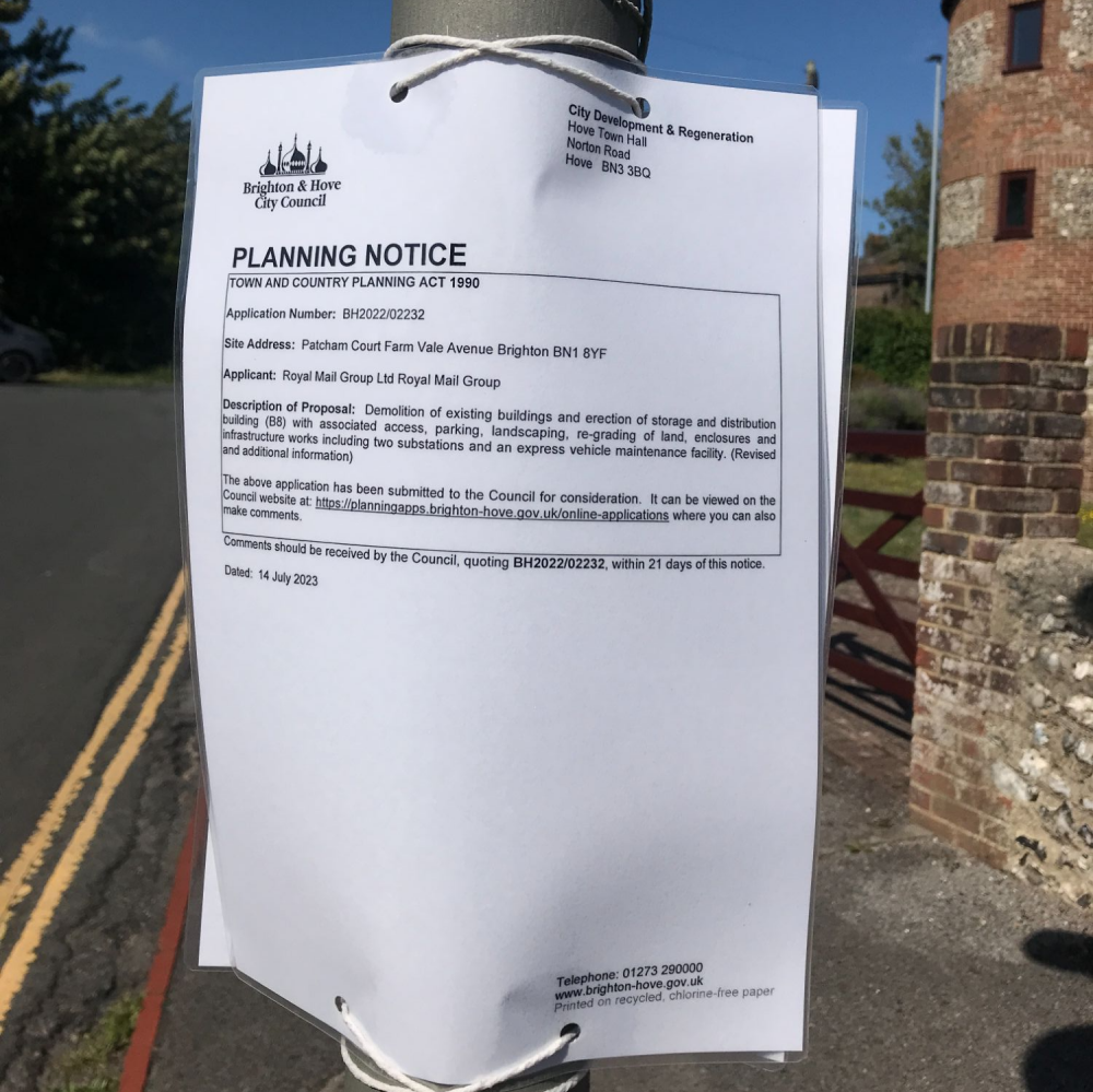 Patcham Against Royal Mail - Patcham Court Farm