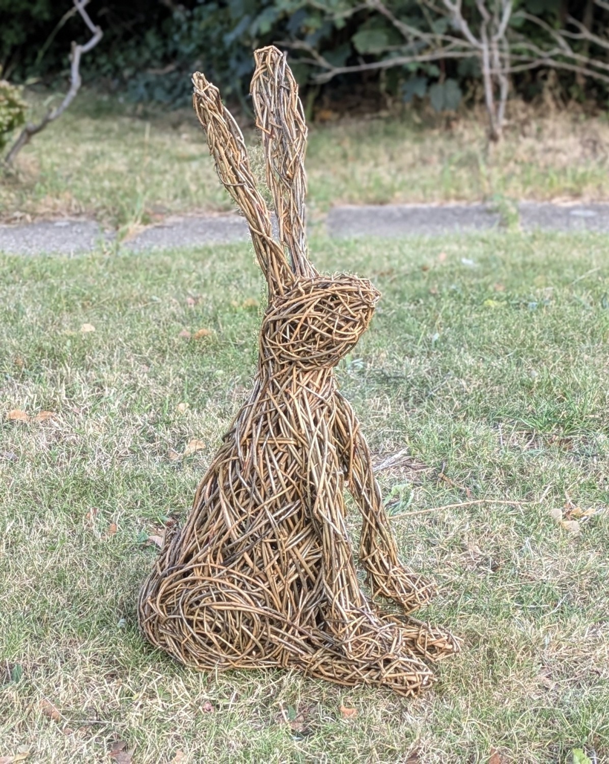 willow hare and bunny sculptures
