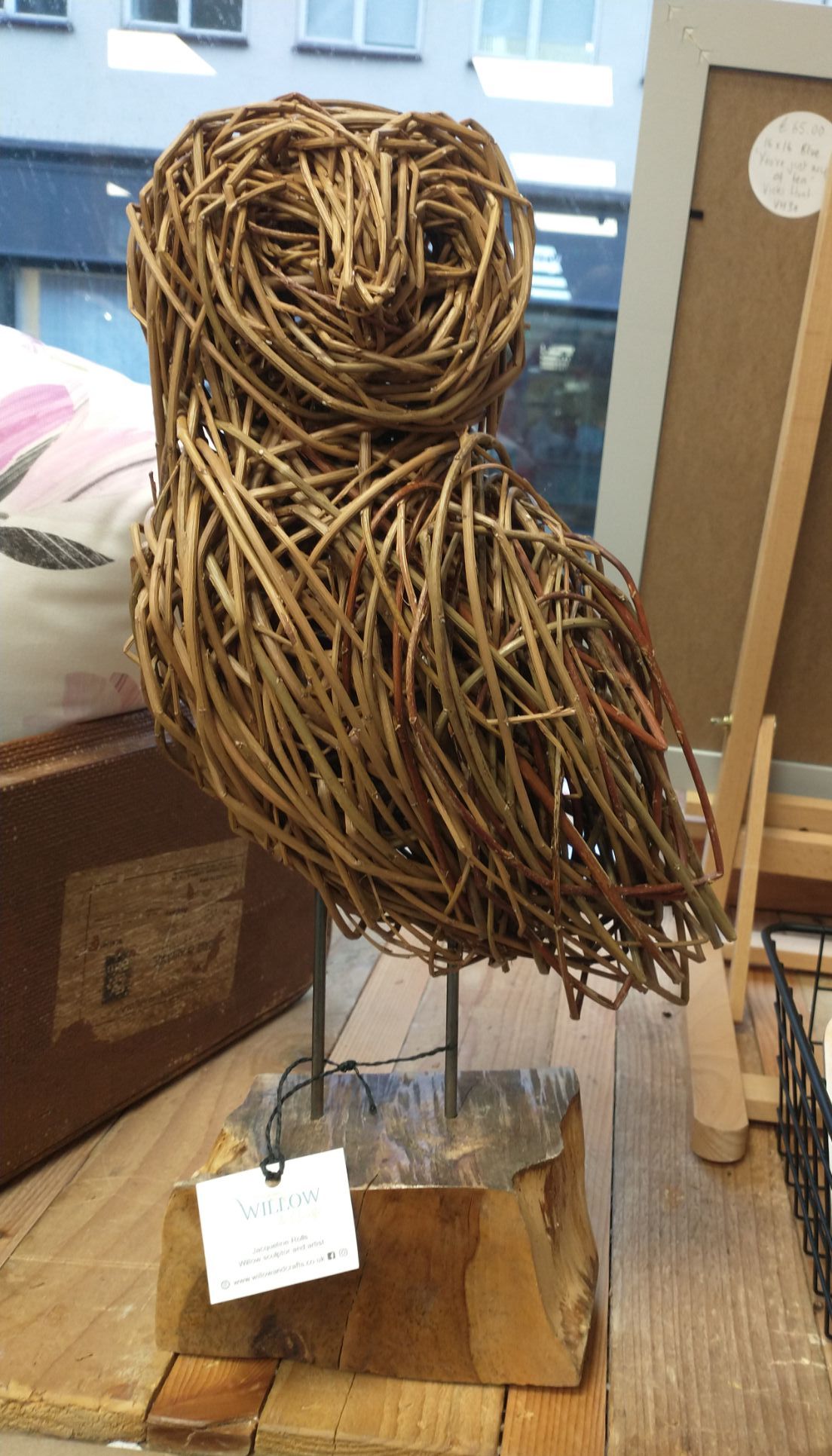 Willow barn owl sculpture ( made to order)