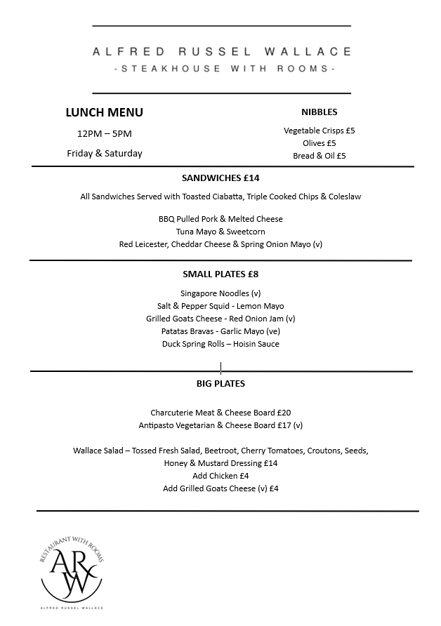 The Alfred Russel Wallace Menu