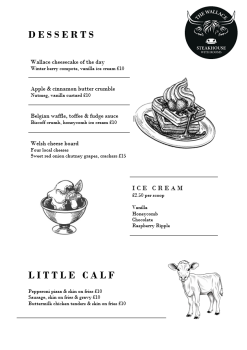 The Wallace Steakhouse Menu's