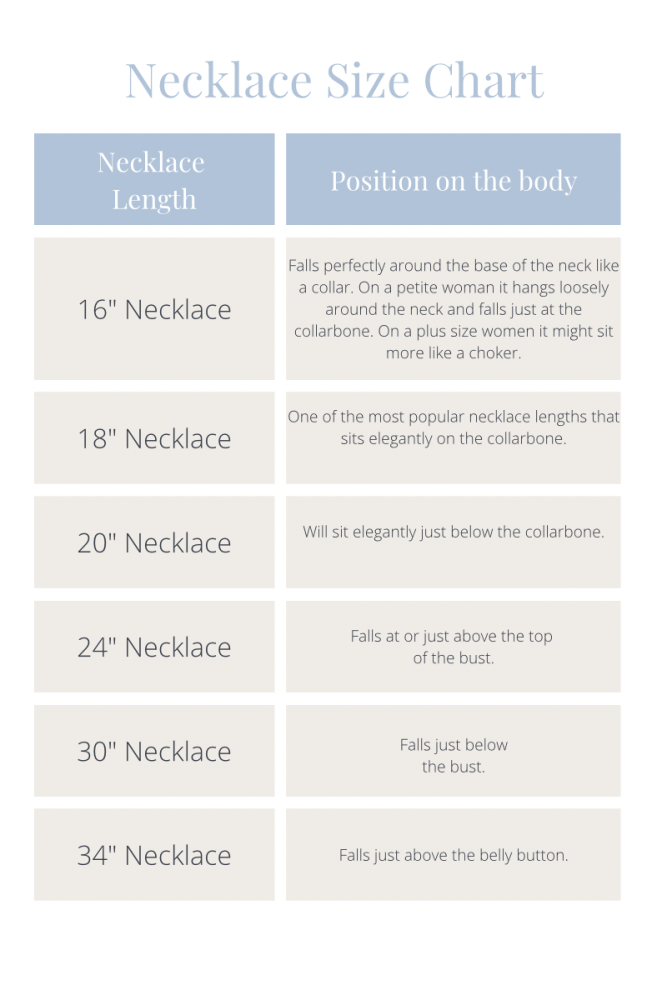 Jewellery Size Guide