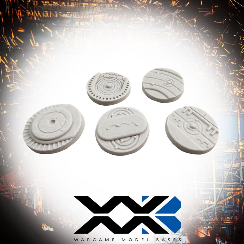 Planetary Temple 40mm round resin bases for tabletop miniatures
