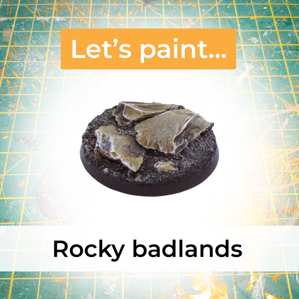 Rocky badlands wargaming base painting guide