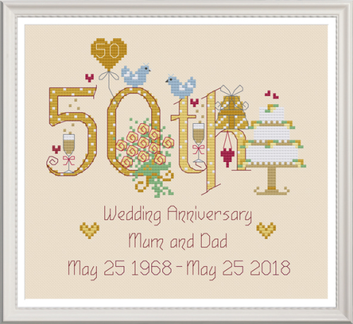 Ruby Wedding Anniversary Cross Stitch Kit