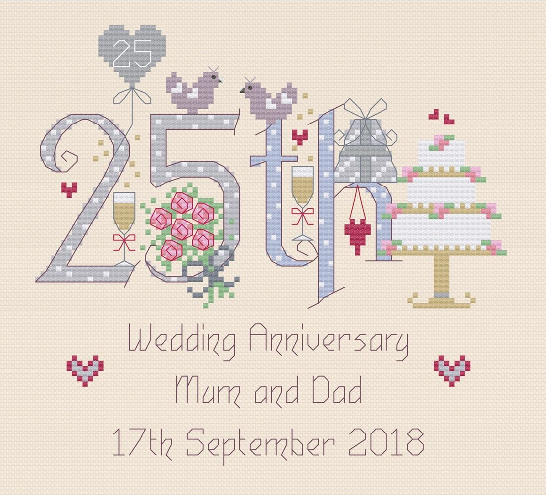 Ruby Wedding Anniversary Cross Stitch Kit