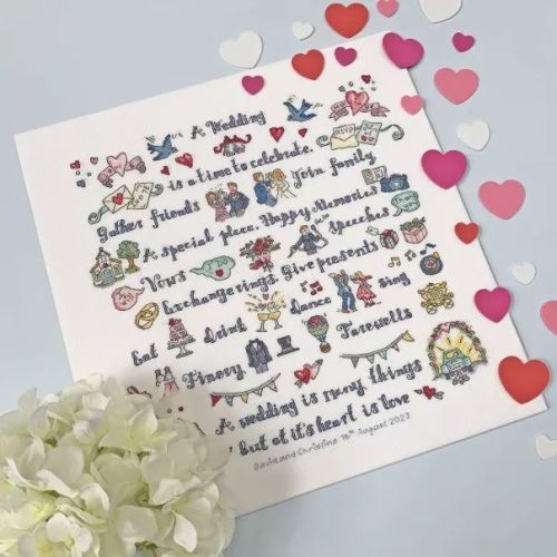 Wedding Samplers - Tapestry Kits, Cross Stitch and Embroidery Designs.