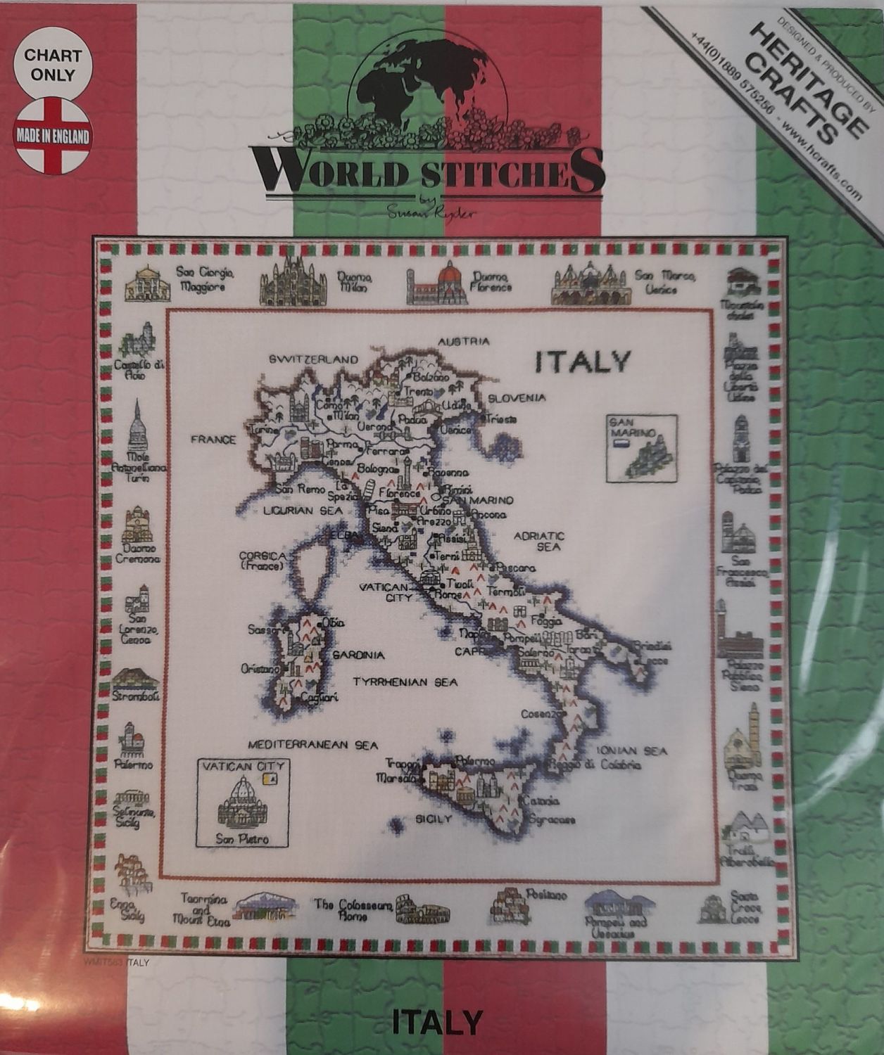 Cross Stitch Maps by Heritage Crafts