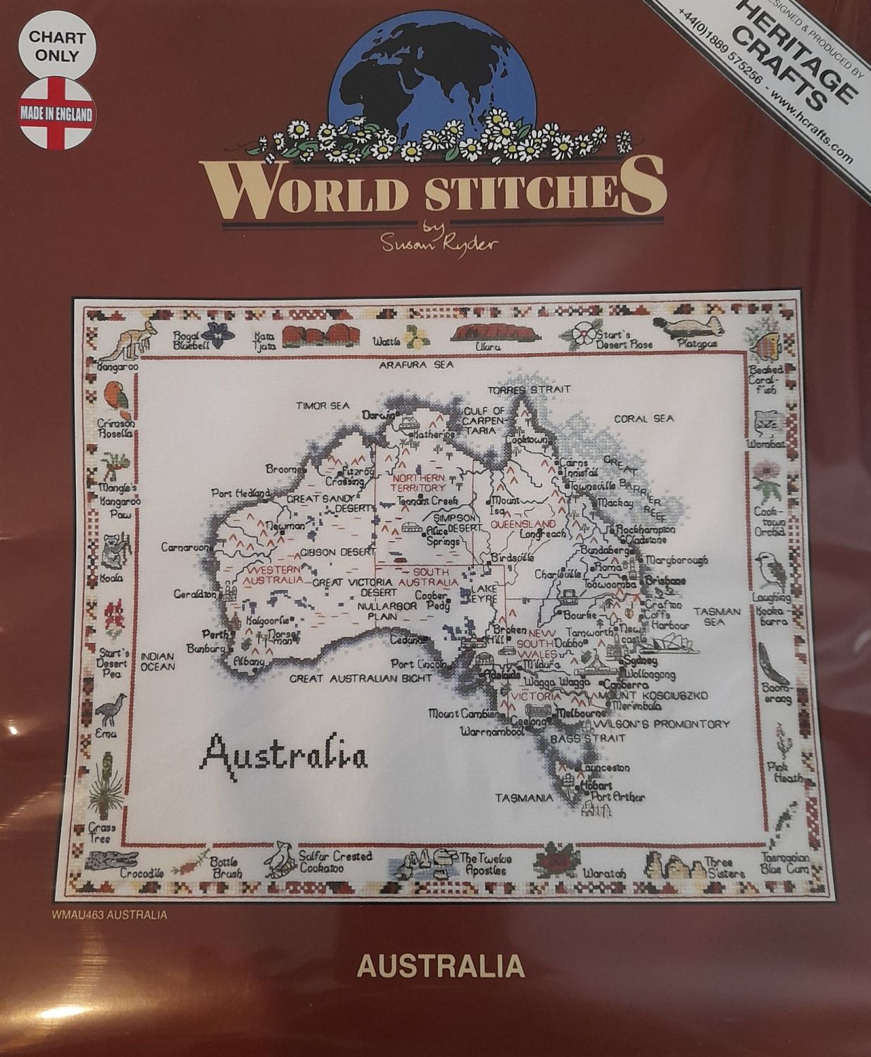 Cross Stitch Maps by Heritage Crafts