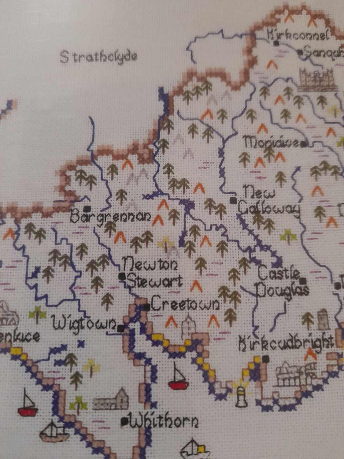 Cross Stitch Maps by Heritage Crafts