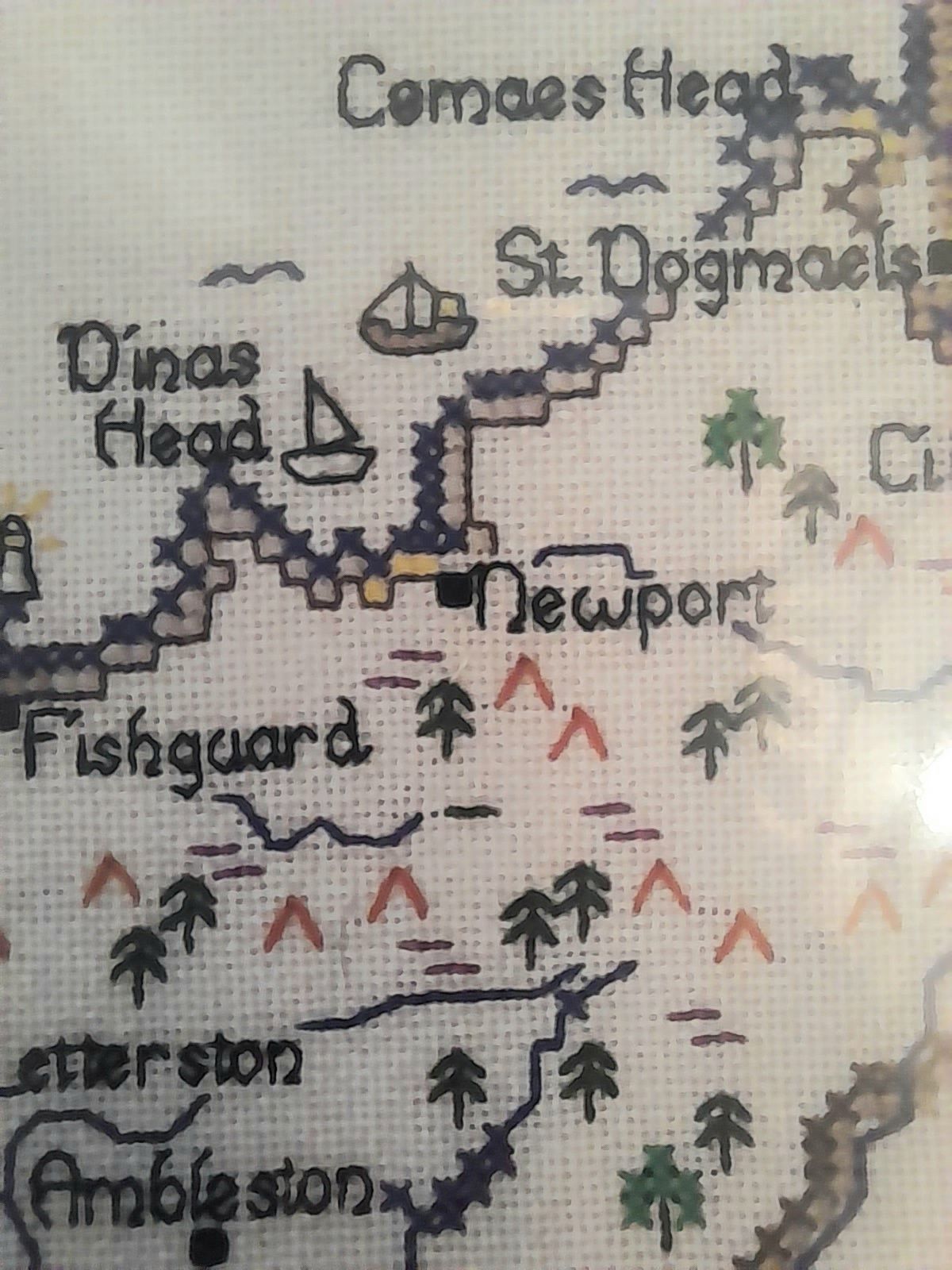 Breconshire - Map Cross Stitch CHART ONLY