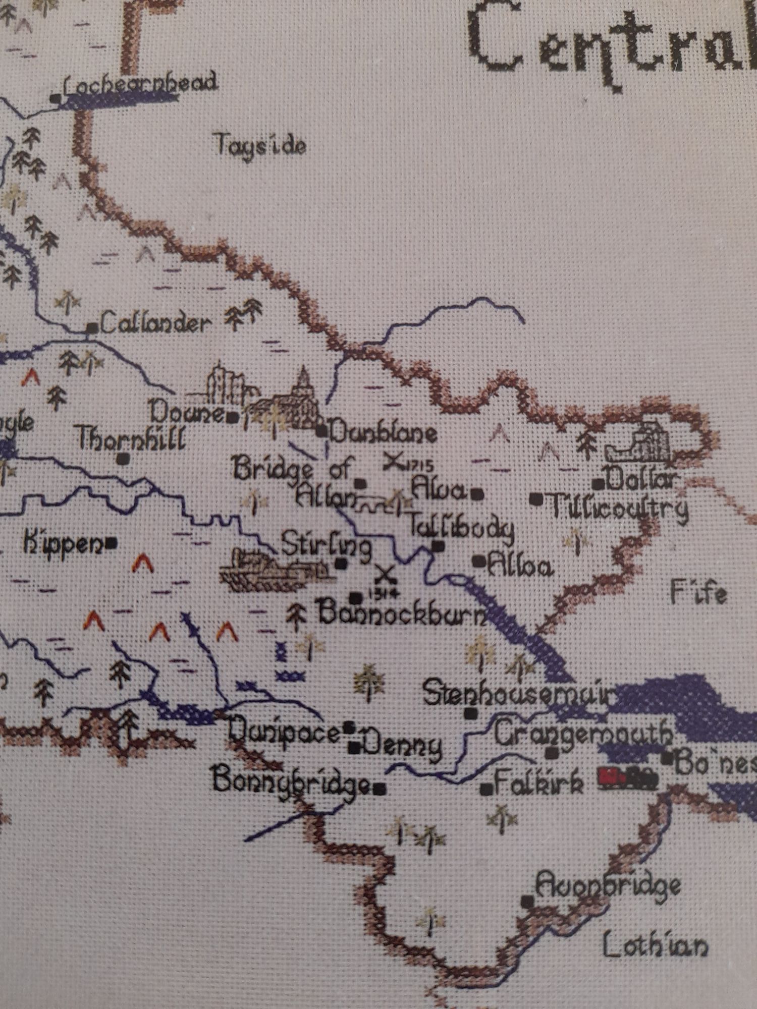 Scotland - Map Cross Stitch CHART ONLY