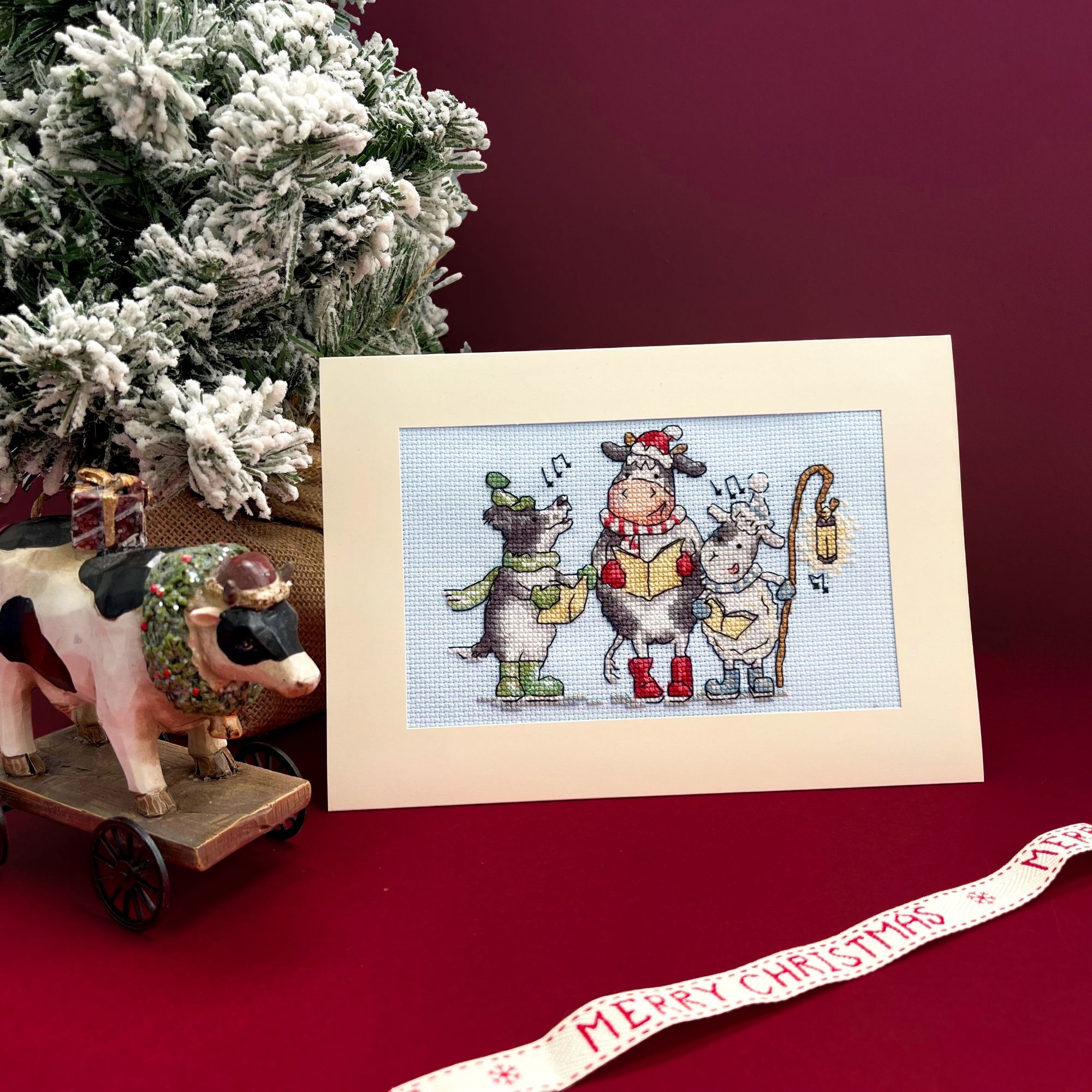 Jolly Santa Cross Stitch Card - Bothy Threads