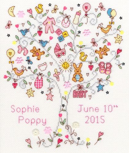 Baby Birth Sampler Cross Stitch Kits